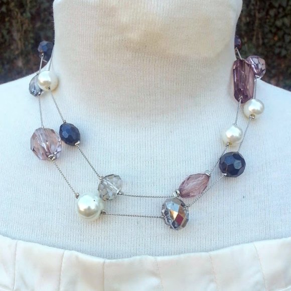 Jewelry | 36 Silver Necklace Pearl Bead Stations | Poshmark